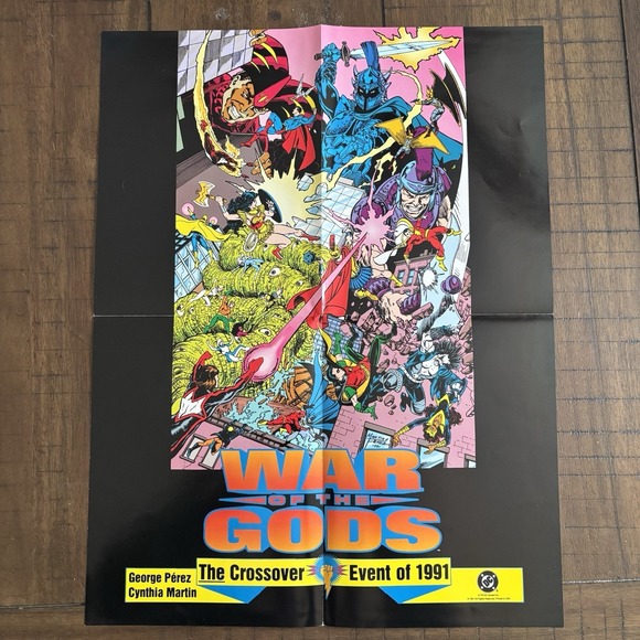 Art | Vintage 1991 Dc Comic Store Display Poster War Of The Gods ...